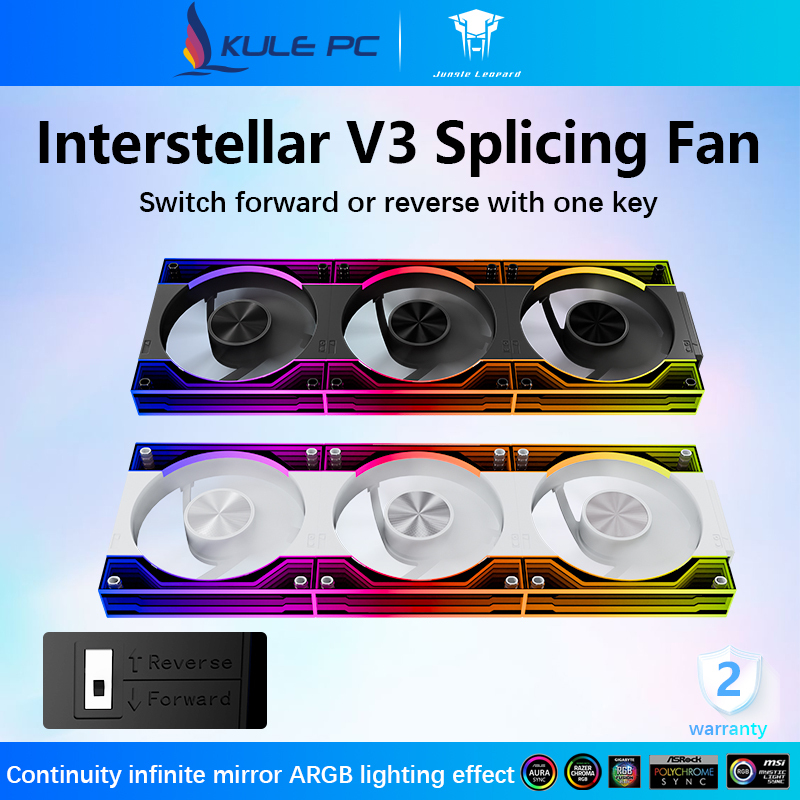 Jungle Leopard Interstellar V3 CPU Building Block Fan 120mm Forward And Reverse Switching ...