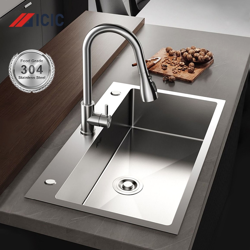 ICIC 304 Stainless Steel Sink for Kitchen Sink Single Sink/Double Sink ...