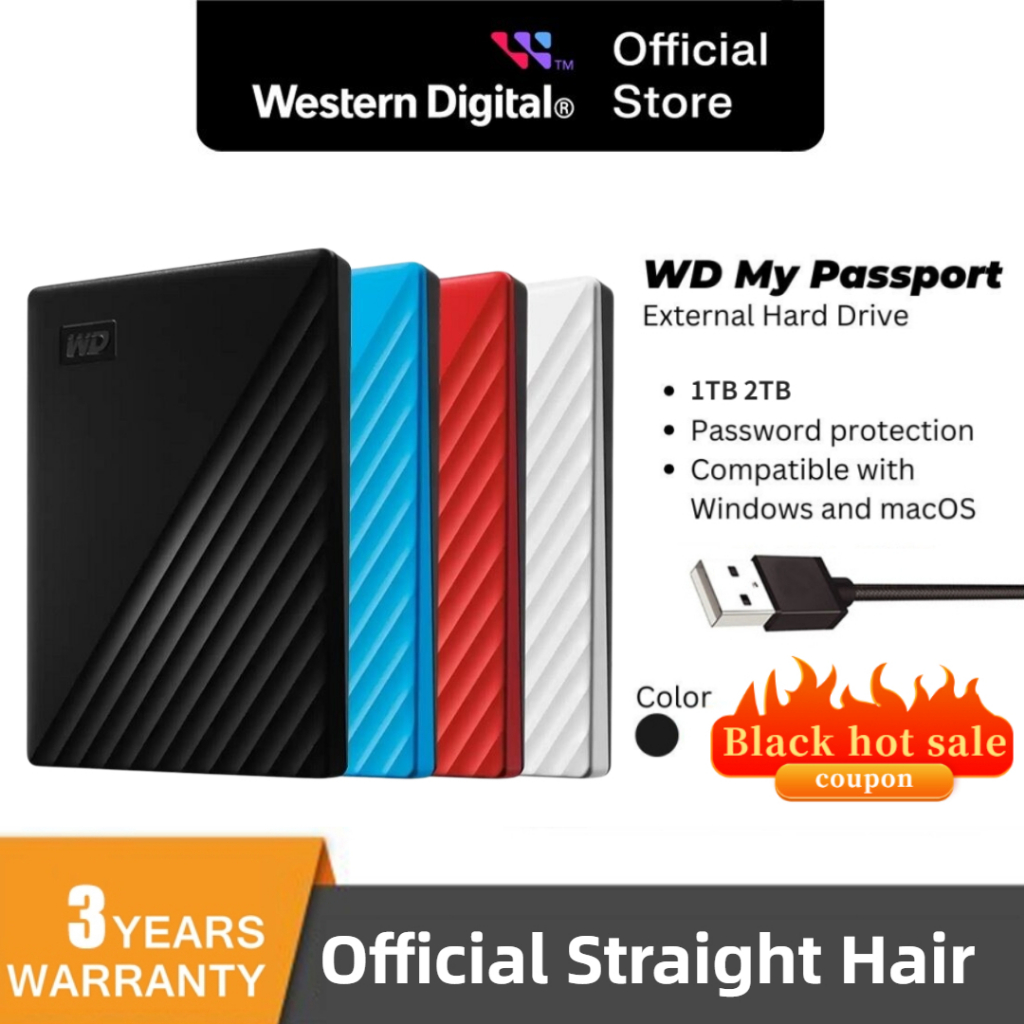 Western Digital WD External Hard Drive 2TB /1TB USB 3.0 Portable Hard ...
