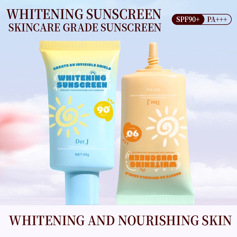 Der.J Sunscreen SPF 90 Whitening Sunblock Cream Water Based Face Body ...