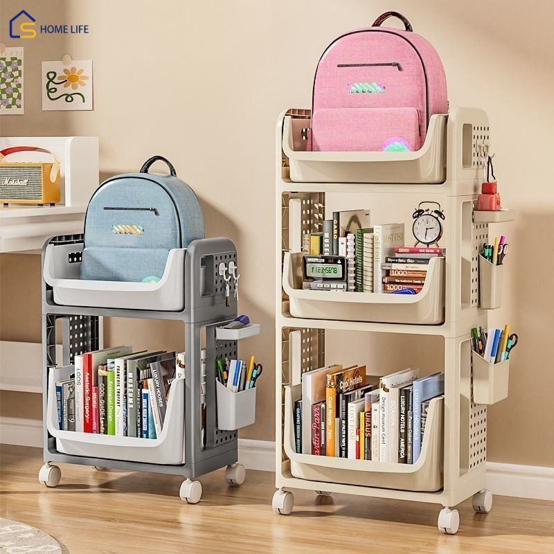 2/3 layer Study stationery trolley cart organizer storage rack school ...