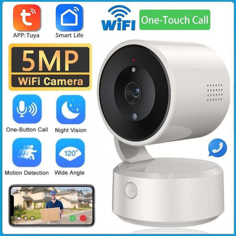 Tuya Smart Life 5MP One-touch Call Indoor Baby Monitor WiFi IP PTZ ...