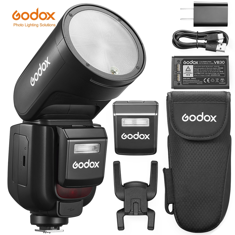 Godox V1 / V1 Pro Speedlight TTL HSS 1/8000s Li-ion Round Head Camera ...