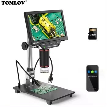 【High performance】TOMLOV DM202 16MP 3X-1300X Digital Microscope for ...