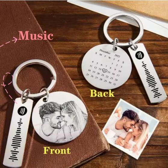 Customized Anniversary Keychain Spotify Code Keychain Handmade ...