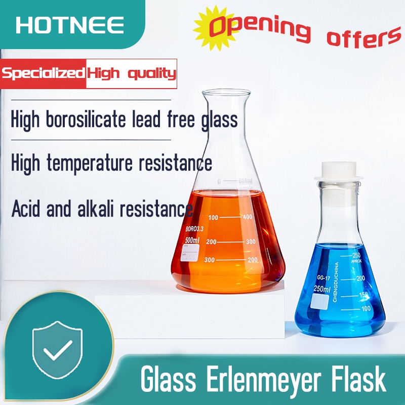 High borosilicate glass conical flask, triangular flask, triangular ...