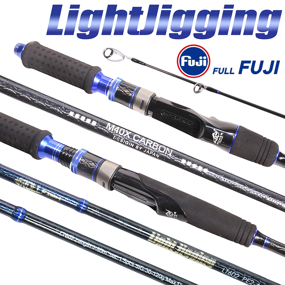 FUJI Guide Seat Jigging Rod 15KG-20KG Full Solid Carbon Fishing Rod ...