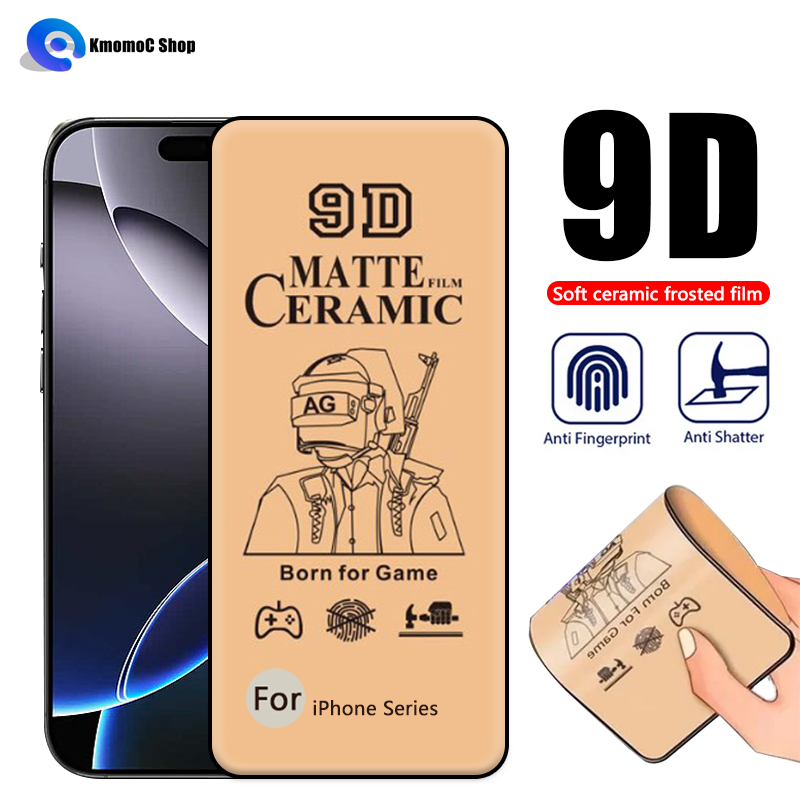 100D Matte Ceramics Film for iPhone 16 15 14 13 12 Mini 11 Pro X Xr Xs ...