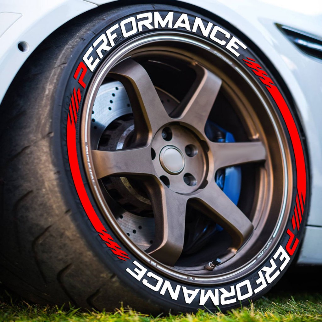 2pcs PERFORMANCE Tire Sticker Car Tyre Sticker 3D PVC Tire Stickers ...