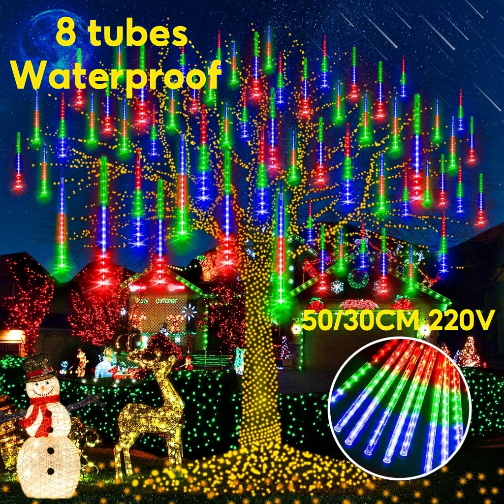 50CM/30CM 8-tube (3.5M) 288LED outdoor meteor shower light strip ...