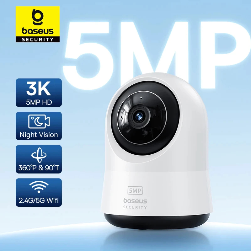 Baseus Smart Camera Security P1 Pro Series 3K CCTV 360° Indoor IP Camera Night Vision Motion ...