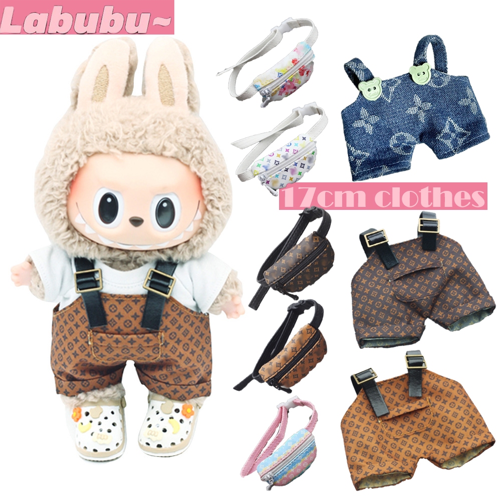 Labubu clothes set and accessories V1 & V2 17cm T-Shirt bag Set for ...