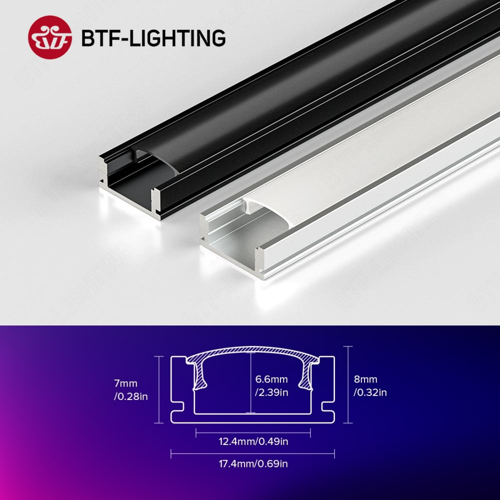 BTF-LIGHTING 10m U-shaped Aluminum profile led lighting 17.4 mm*7mm LED ...