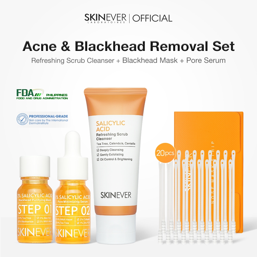 SKINEVER Salicylic Acid Remove Blackheads Essence Set Oil Control Acne ...