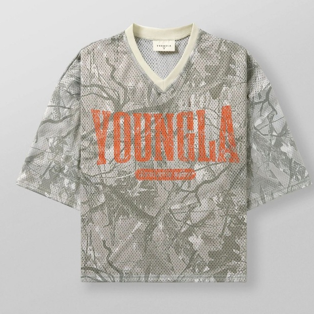 NEW YOUNGLA “Camouflage”Men's Cotton Retro American Style V-neck T ...