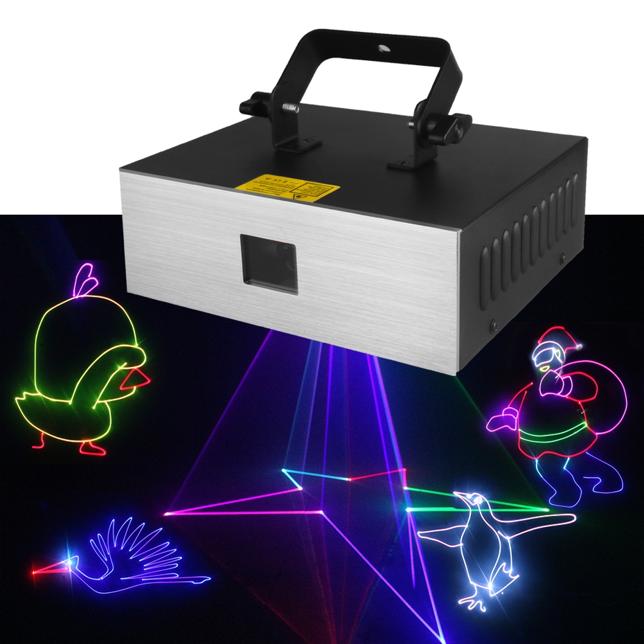 ALIEN 2W 4W RGB Animation Stage Laser Light Projector DMX DJ Disco Bar ...