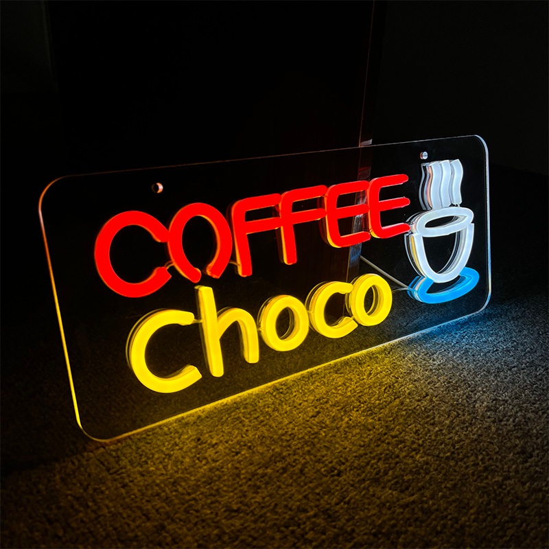 UNOLUX Coffee Choco Signage USB Light Rainbow Neon Lights Coffee Shop ...