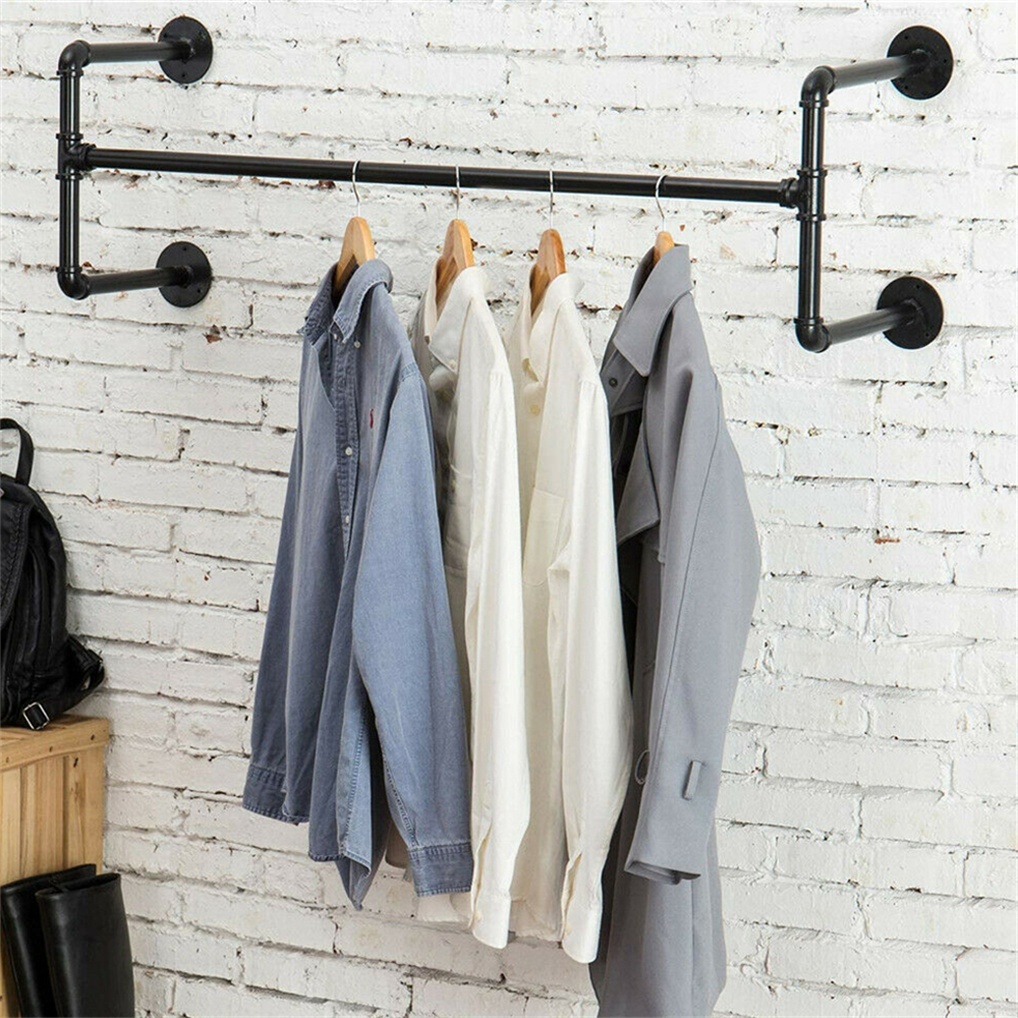 HeavyDuty Industrial Pipe Clothes Rack Iron Garment Bar Clothes Hanging ...