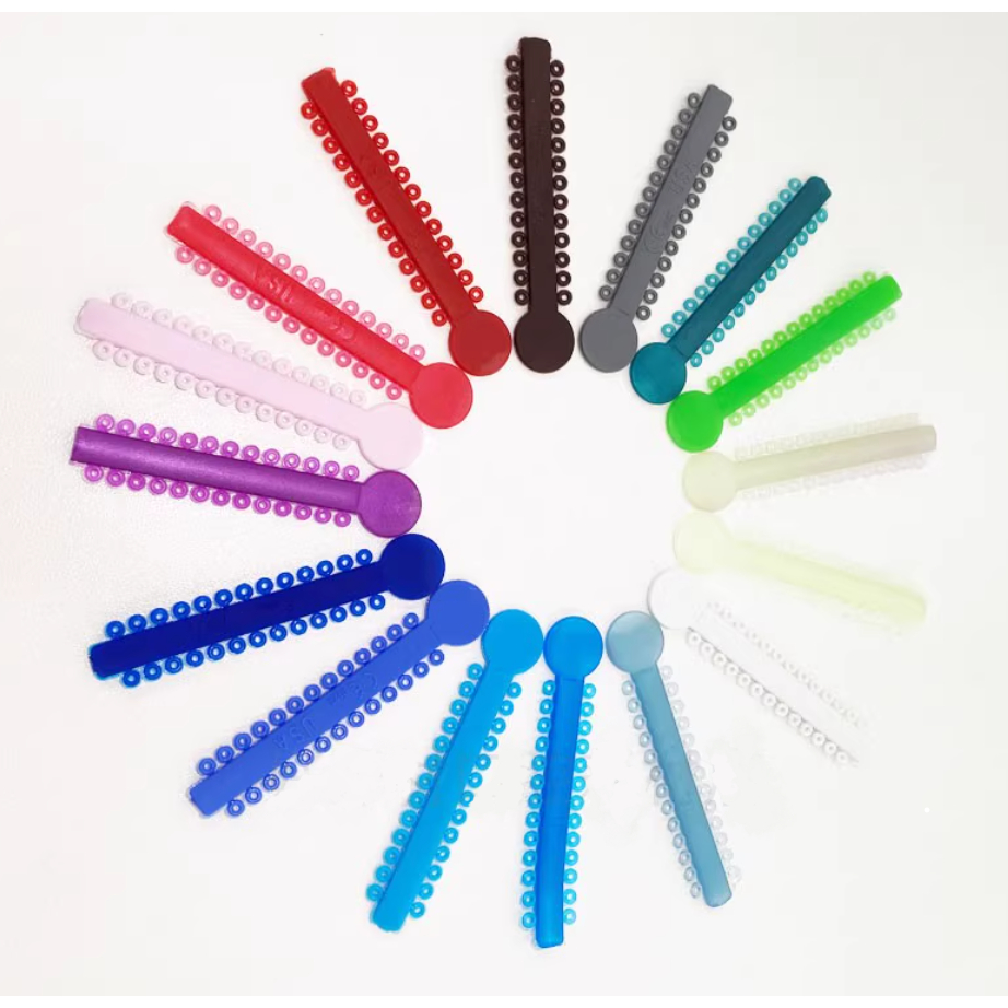 40 Sticks Dental Orthodontic Elastic Braces Rubber Ligature Ties ...