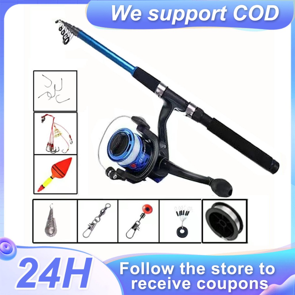 1.8M Fishing Rod Original Fishing Rod and Fishing Reel Full Fishing Set ...