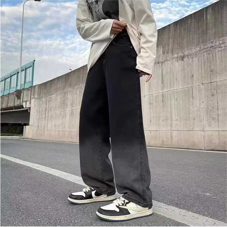 Maong for men straight loose oversize pants casual long jeans for men ...