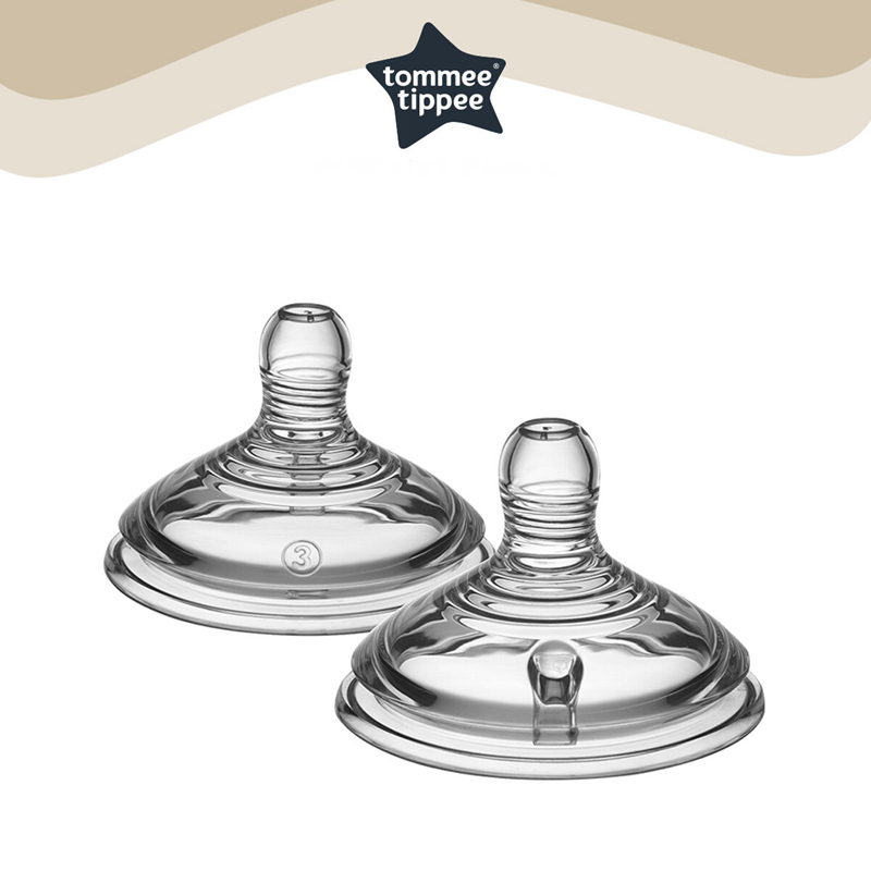 Tommee Tippee Closer to Nature Bottle Teat 2-Pack (Slow Flow, Med Flow ...
