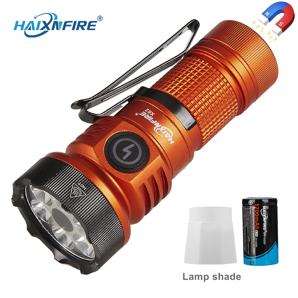 HaixnFire X62 High-power Flashlight Mini Hat Clip Rechargeable ...