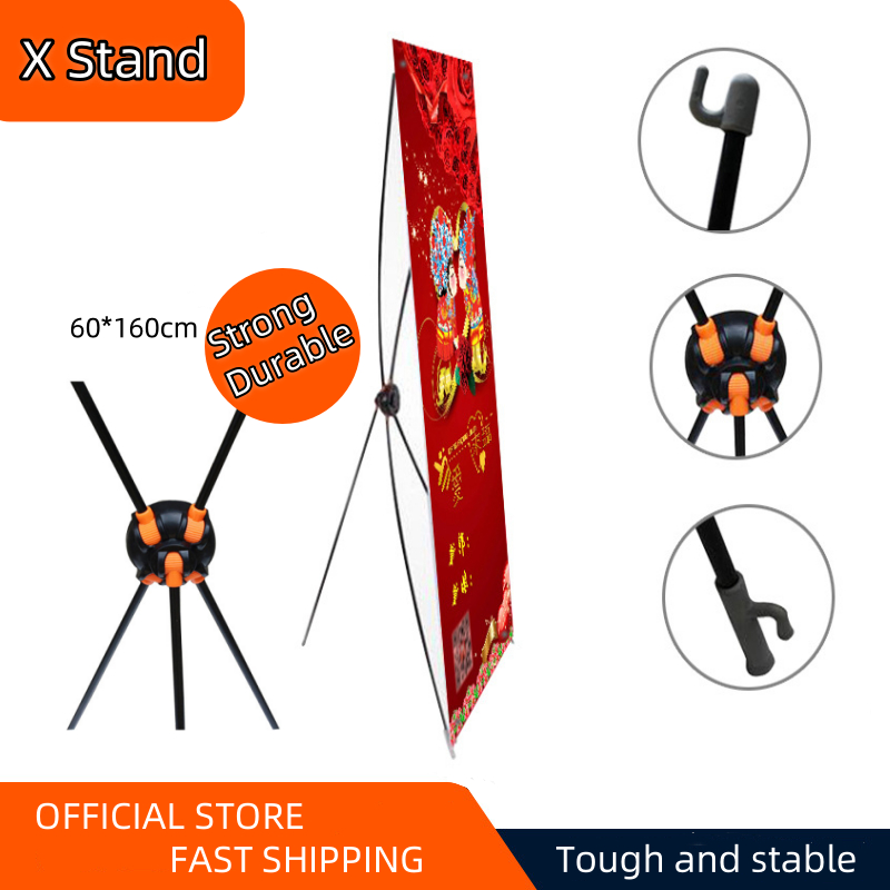 Tripod Collapsible X Stand Banner Aluminum Poster Display Stand 60cm x ...