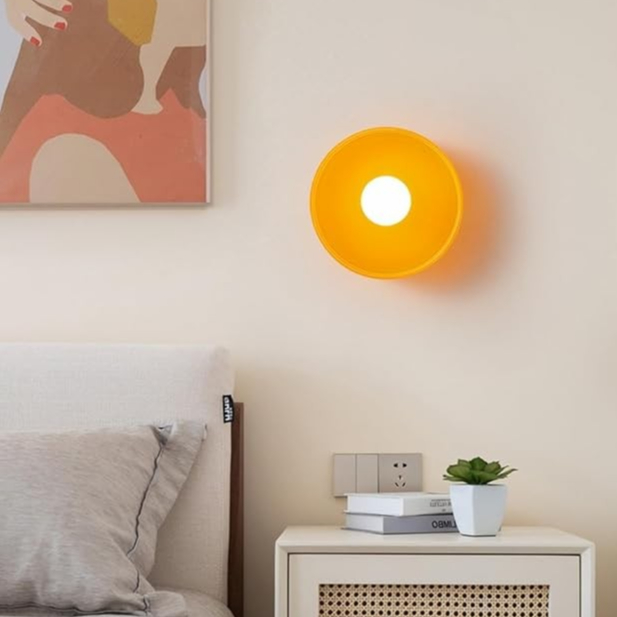 Mid-century Modern Glass Wall Sconces Orange Wall Lamp French Retro ...