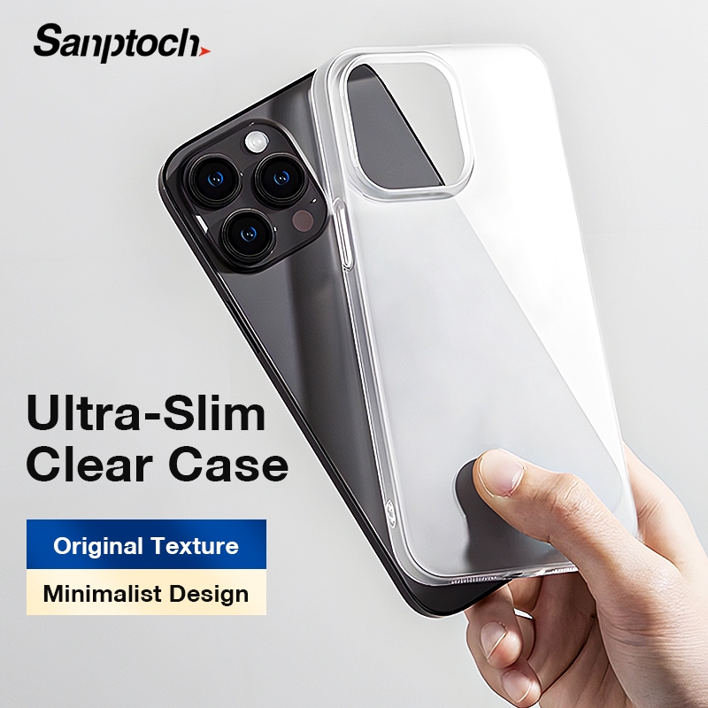 Sanptoch Ultra Slim Crystal Clear Phone Case For iPhone 17 16 15 14 13 ...