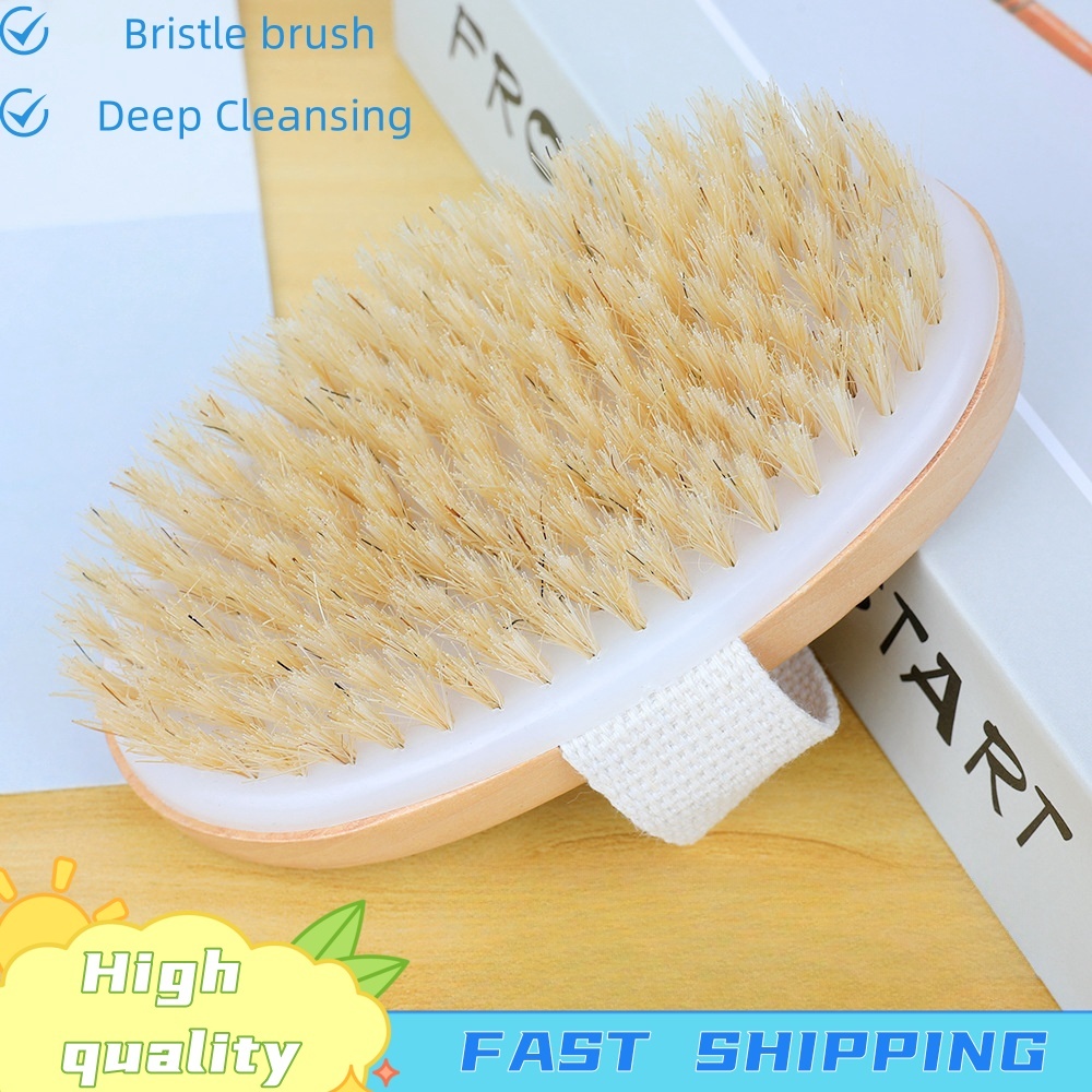 Wooden Bath Shower Brush SPA Brush Bathing Brush Dry Skin Body Soft ...