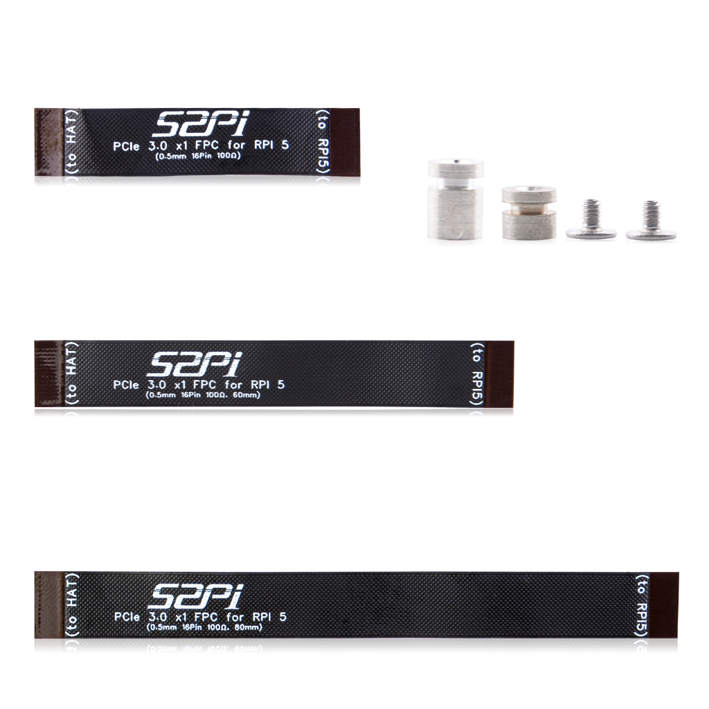 52Pi 3PCS 16Pin 0.5mm Pitch PCIe FPC Cable 40mm/60mm/80mm for Raspberry ...