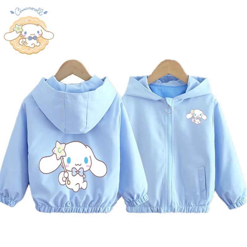 Sanrio Cinnamoroll Children Jacket Spring Autumn Kid Cartoon Printed ...
