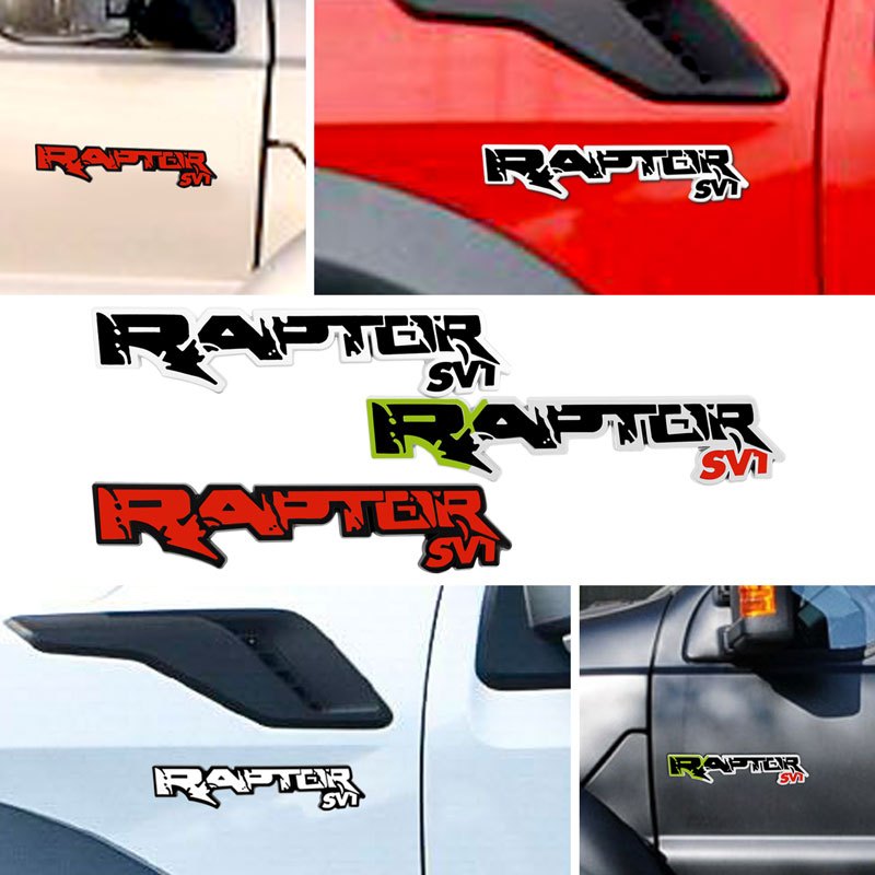 3D Metal Car Sticker SVT Raptor Logo Emblem Body Styling Decal For Ford ...