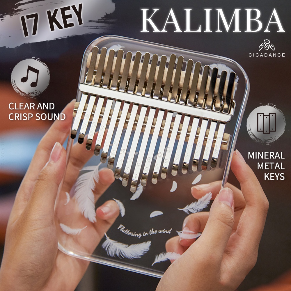 Crystal Kalimba 17 key /21key Transparent Acrylic Beautiful Appearance ...