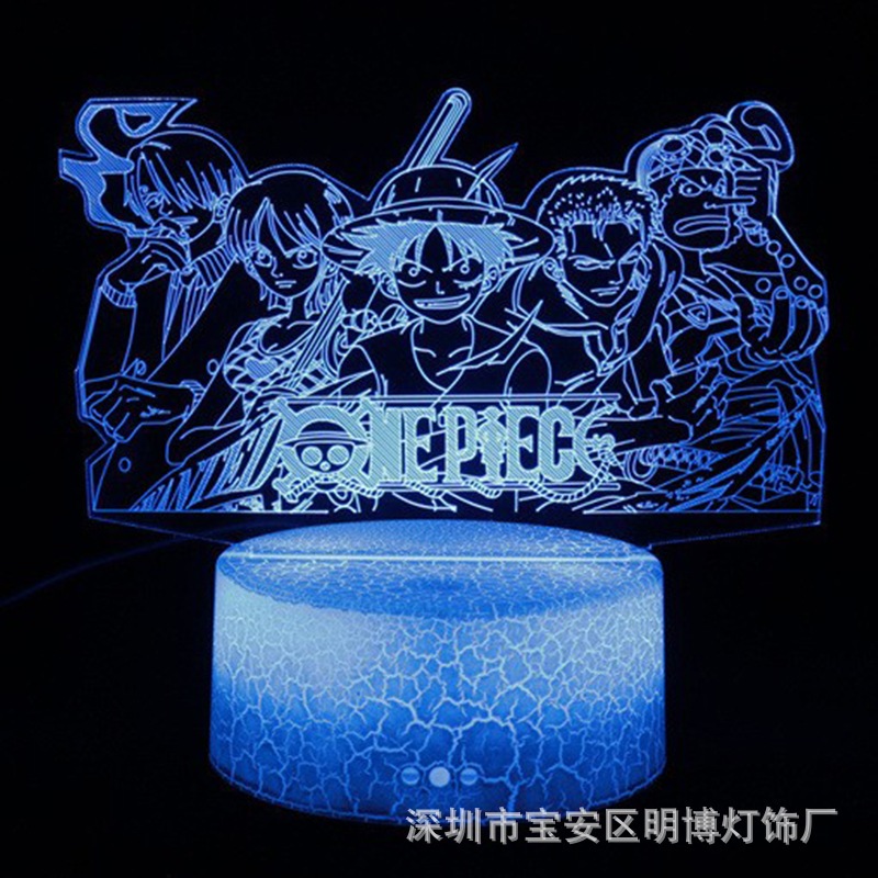 Roblox Minecraft ONE PIECE Luffy Kuromi 3D Led Color changing Lamp ...