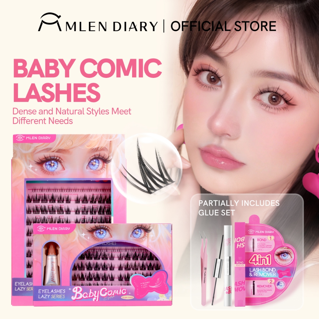 [SHIP ON 24 HOURS] MLEN DIARY Eyelashes Reusable Individual D Curl ...