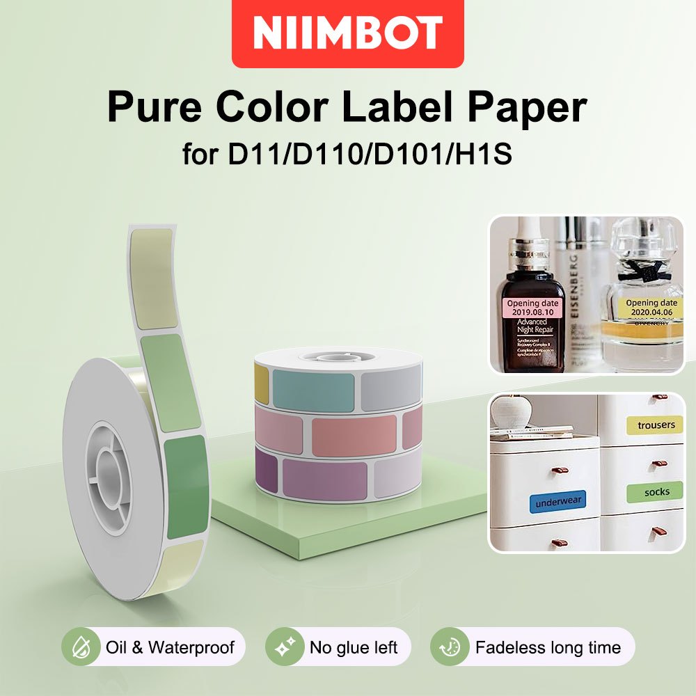 NIIMBOT D11/D110/D101 Color thermal label printing paper stickers ...