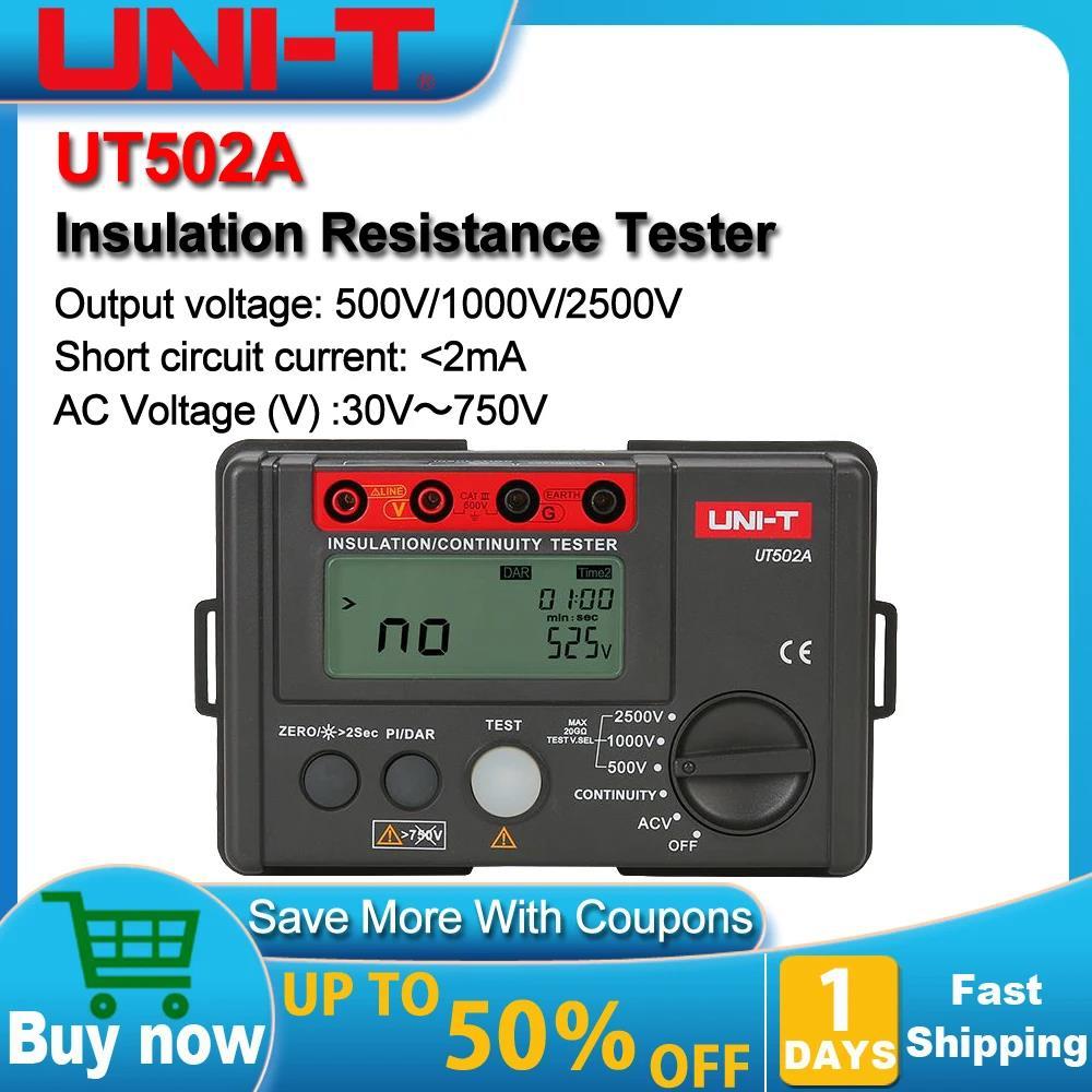 UNI-T UT502A 2500V Digital Insulation Resistance Meter Tester | Shopee ...