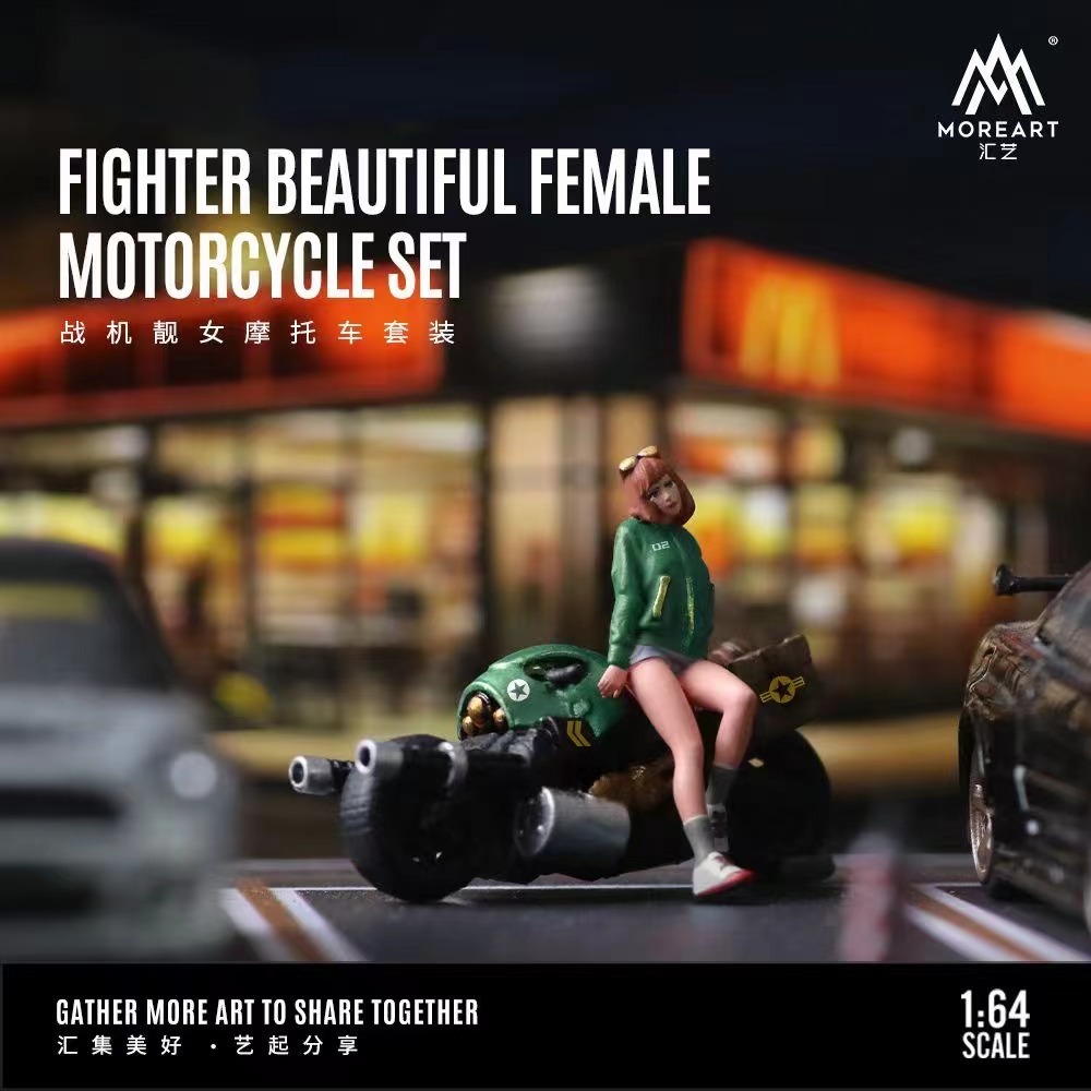 MoreArt 1:64 Resin Motorcycle Lady Concept Model Car Collection ...