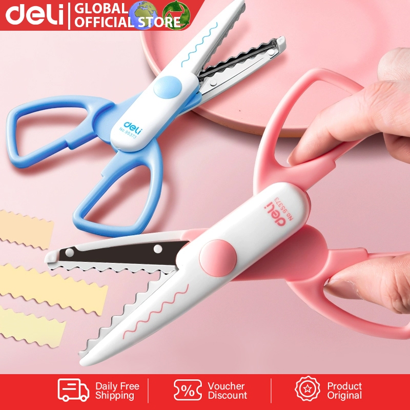 Deli Student Safety Colorful Scissors DIY Paper Cut Tools For Children ...