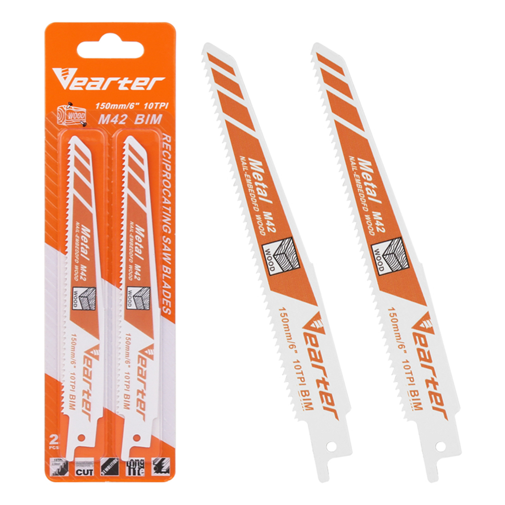 Vearter 2Pack 6-Inch Reciprocating Saw Blade M42 Bi-Metal 8%Cobalt ...