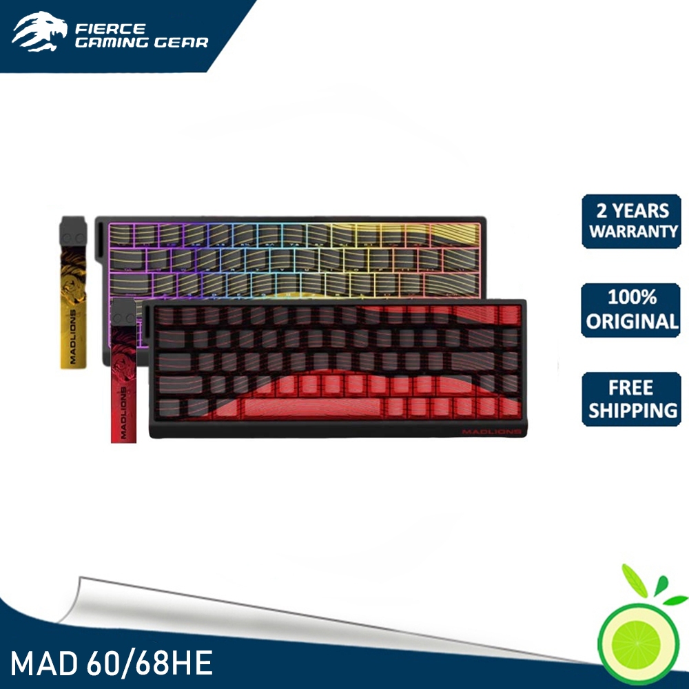 MADLIONS MAD 60/68HE Eesports magnetic axis keyboard with streamlined configuration, low latency ...