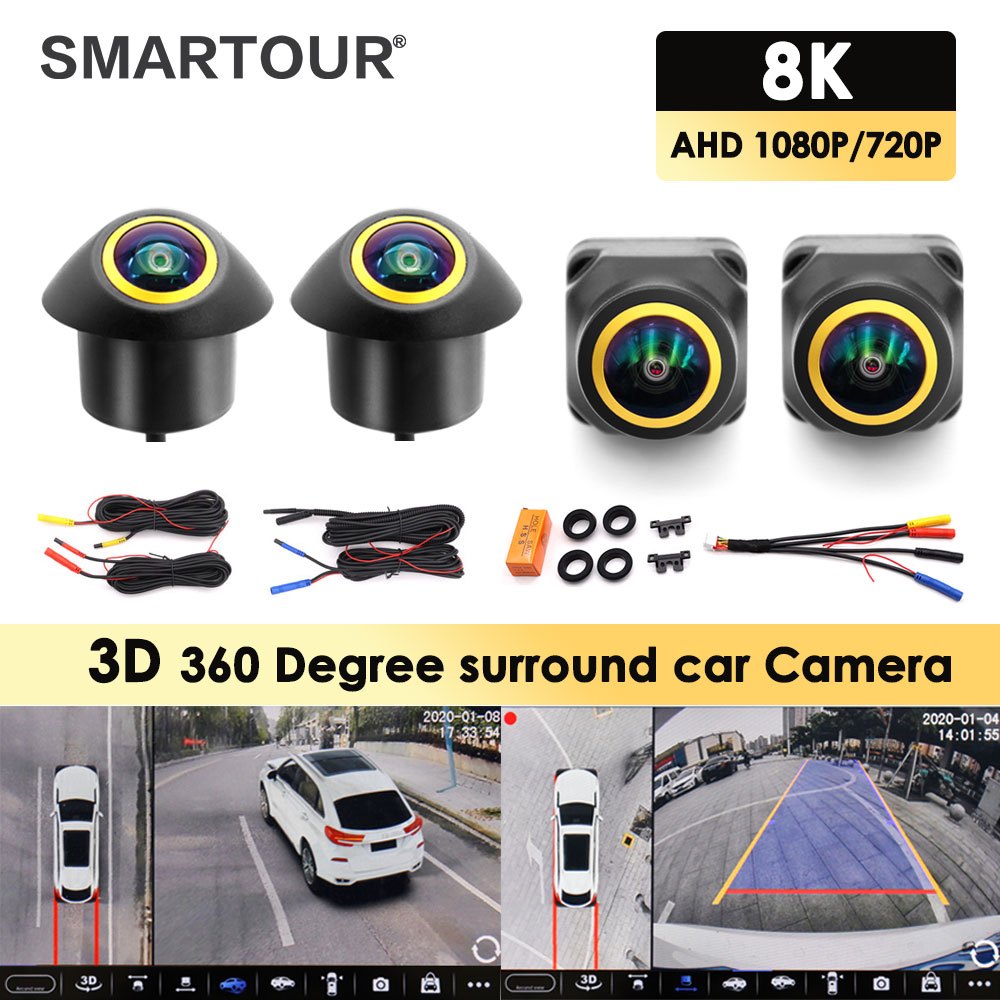 Smartour 8K Golen 3D AHD 1080P 360 Camera System Car Bird View System 4 ...