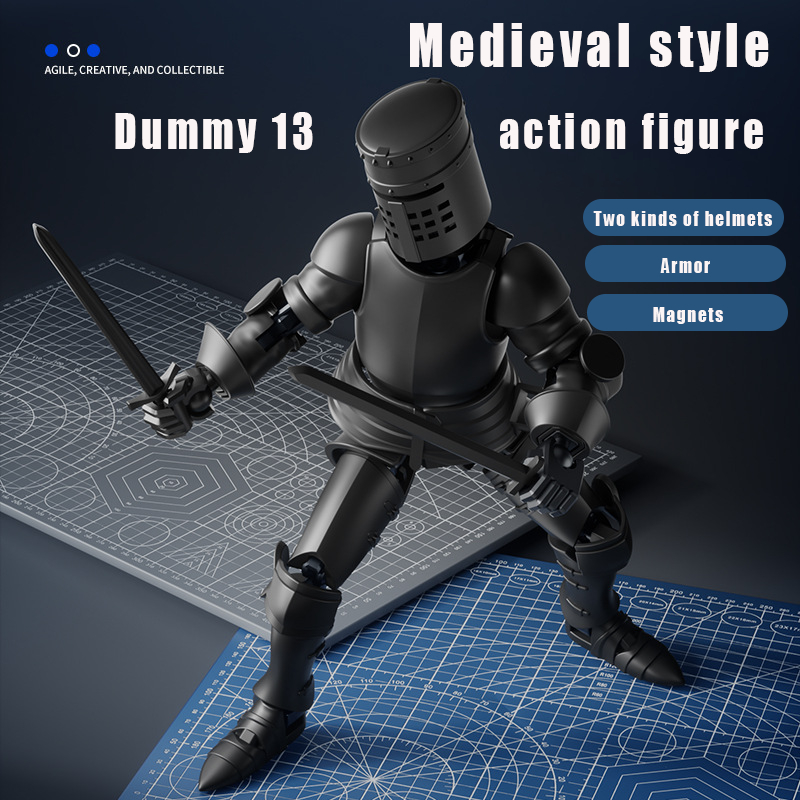 Medieval warrior 3D printed Dummy Lucky 13 Action Figure,DIY gift ...