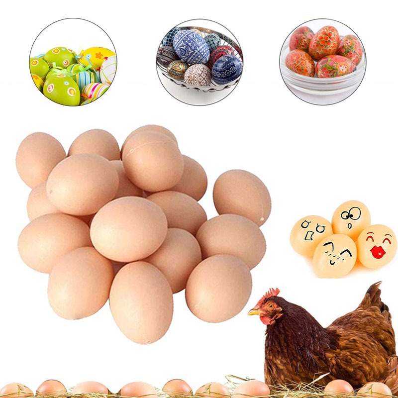 10/20Pcs Artificial Fake Egg Plastic Dummy Eggs Encouraging Chicken ...