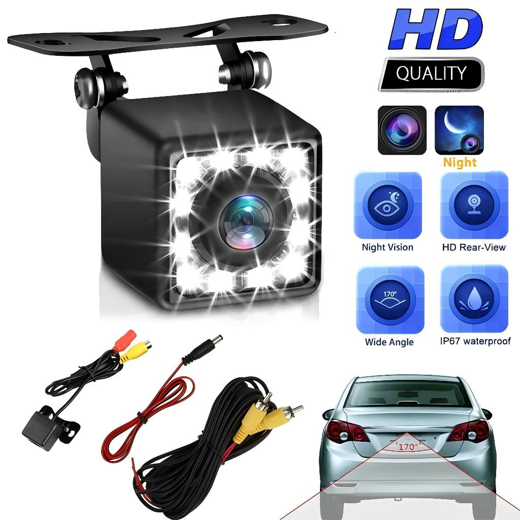 12 Led Hd Car Rear View Camera Auto Parking Reverse Backup Camera Night ...