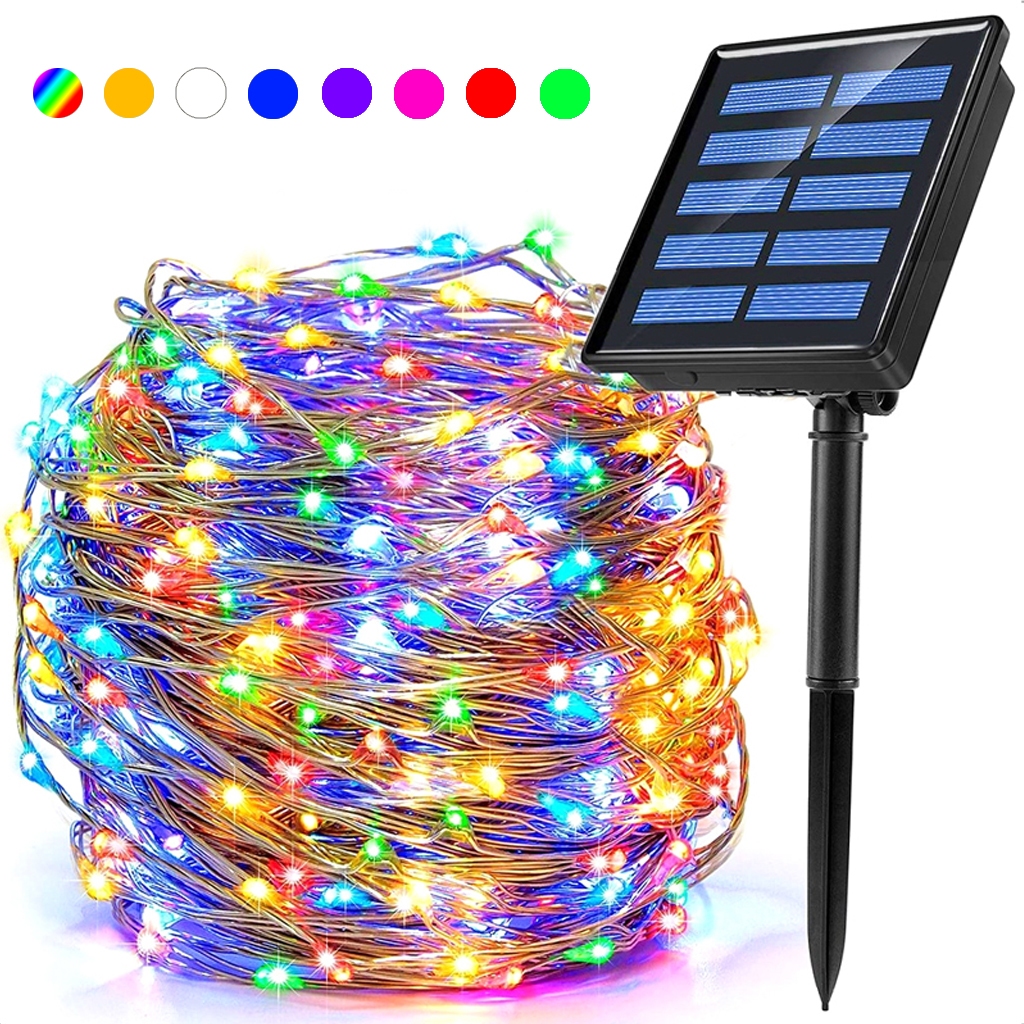 5-32M Solar Lights Outdoor Waterproof with 8Modes Fairy String Lights ...