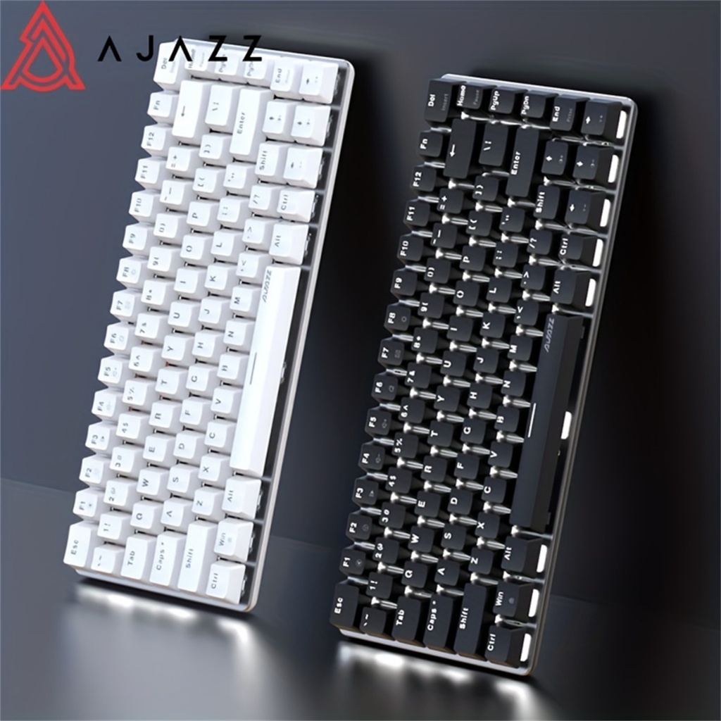 AJAZZ AK33 Compact 82 Keys Anti-Ghosting RGB Backlit Mechanical Gaming Keyboard for Win PC Gamer ...