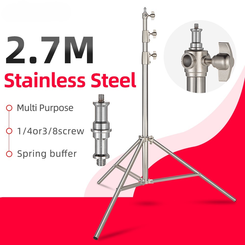 AMBITFUL 2.7M Stainless Steel Tripod Multi Purpose 1/4 or 3/ 8 screw ...
